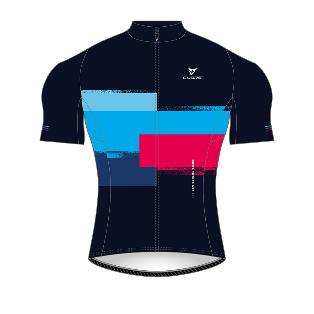 CUORE | Men's Silver S/Sleeve Race Jersey 2.0 (NO CGR BRANDING)