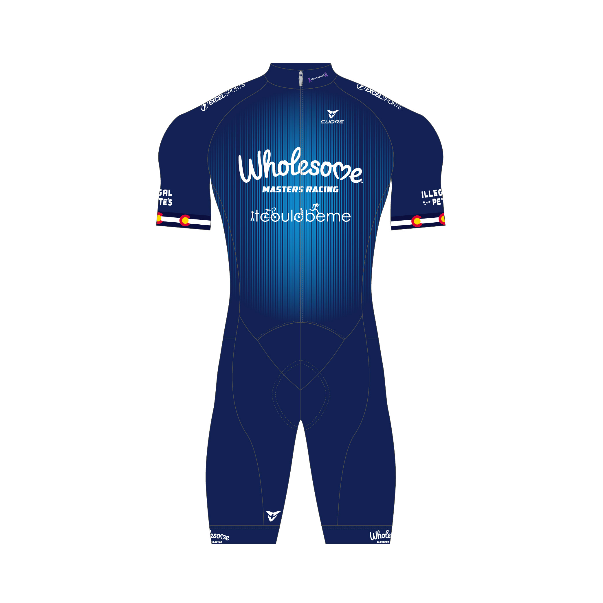 CUORE | Men's Silver S/Sleeve 2in1 Suit - Ex Colorado State Champion