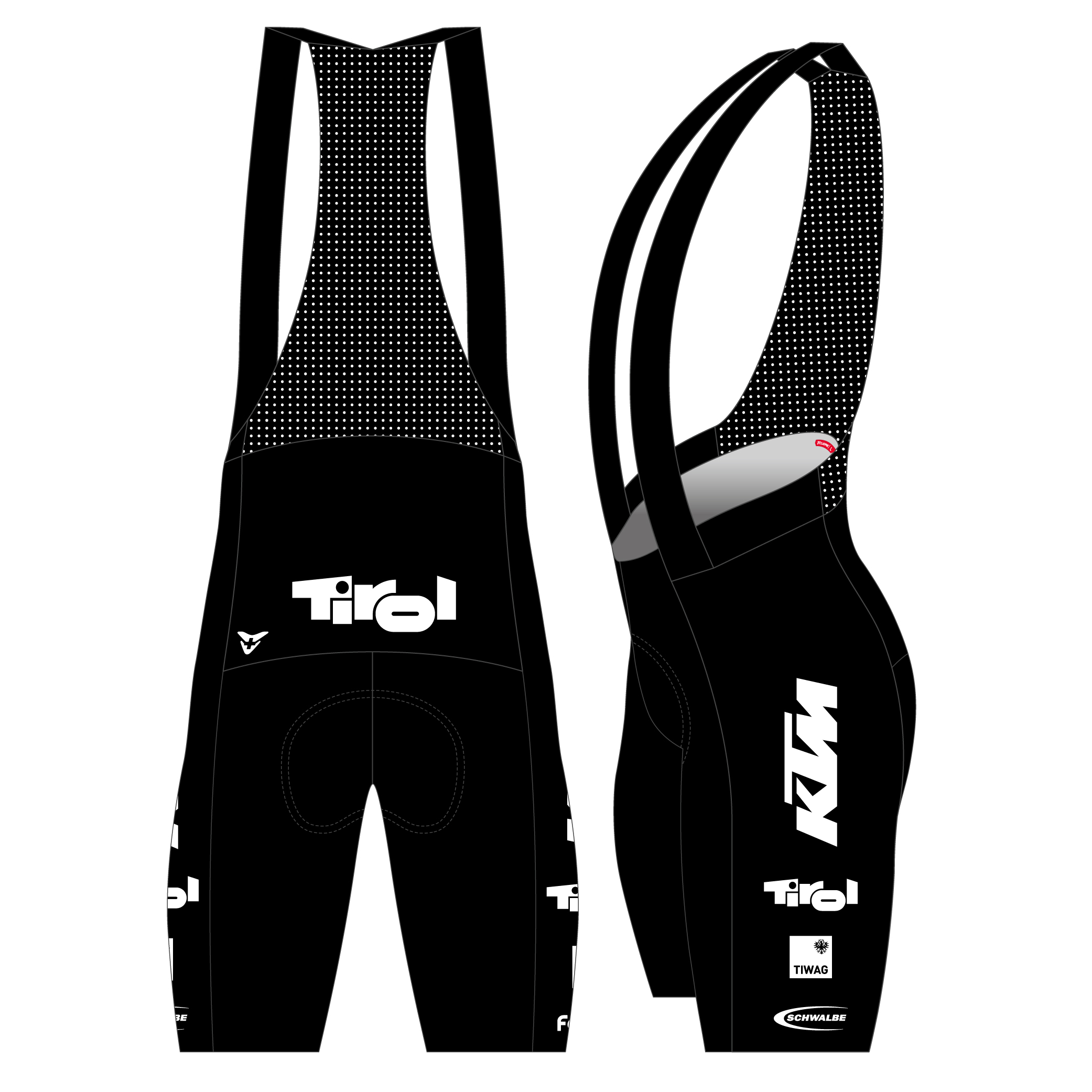 CUORE | Men's Gold Pro Woven Bib Short Custom